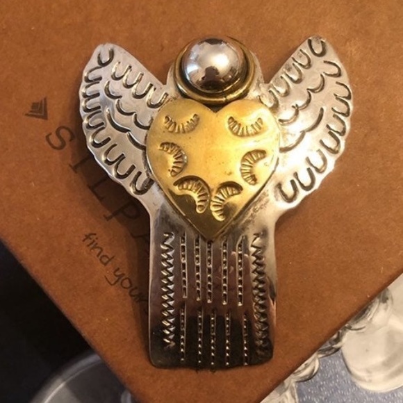 Silpada | Jewelry | Rare Htf Silpada Sterling Silver And Brass Angel ...